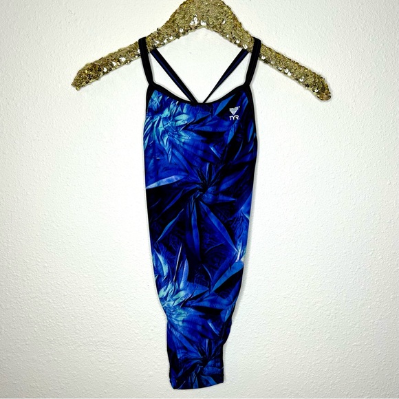 TYR | Swim | Tyr Blue Shattered Glass Racing Swimsuit 3 | Poshmark